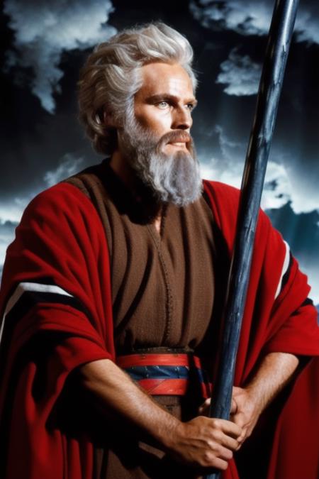Moses | Charlton Heston | Ten Commandments 1956 - AiTool.ai