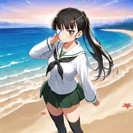 Mio Sakamoto in Oarai Girls Academy Uniform - AiTool.ai